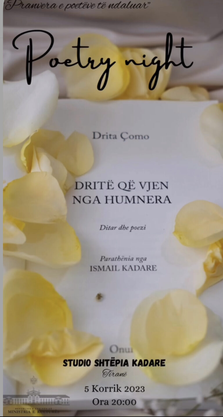 Mbrëmje poetike me poezitë e Drita Como te “Shtëpia Studio Kadare ...